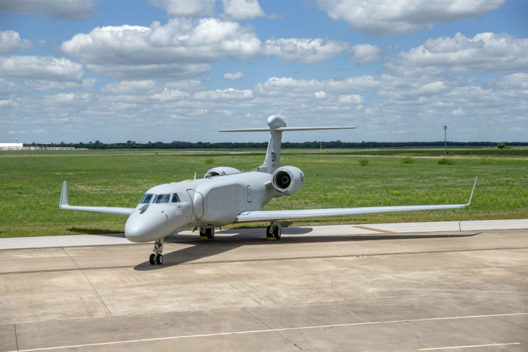 The US Air Force debuts EA-37B Compass Call aircraft in Europe