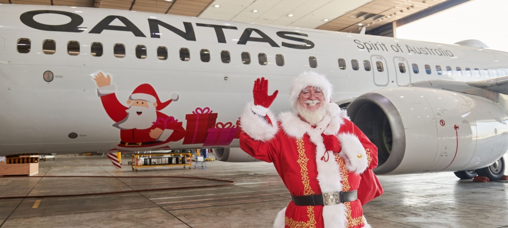 Qantas gets into festive spirit with special Christmas livery