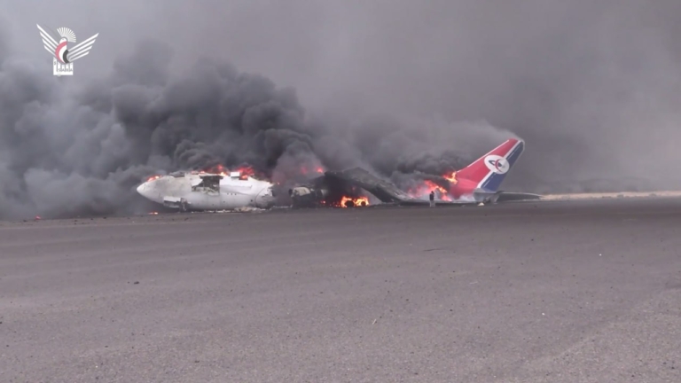 Airliners destroyed as airstrike disables Yemen’s main airport