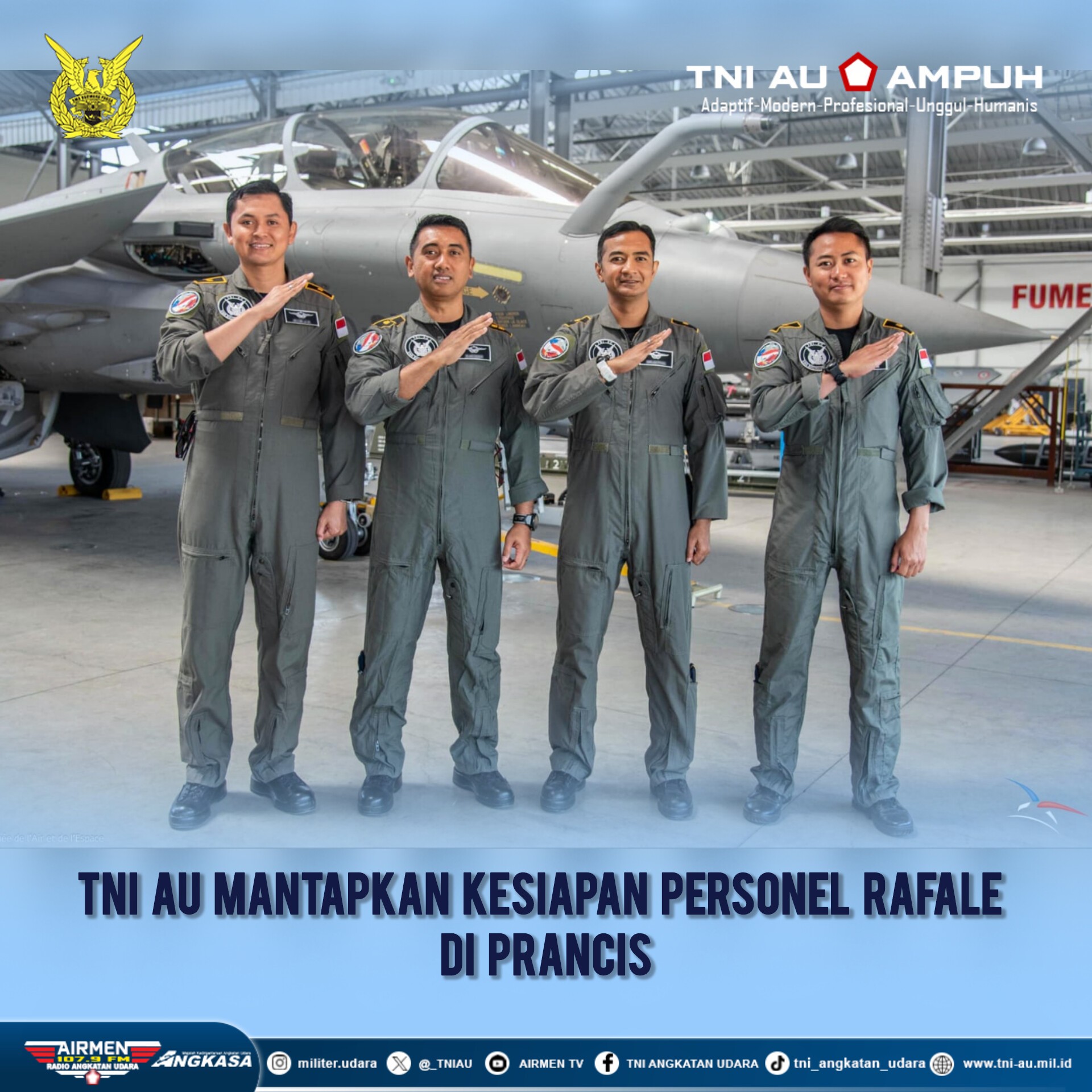 Indonesia unveils 1st Dassault Rafale in $8.5bn air force plan