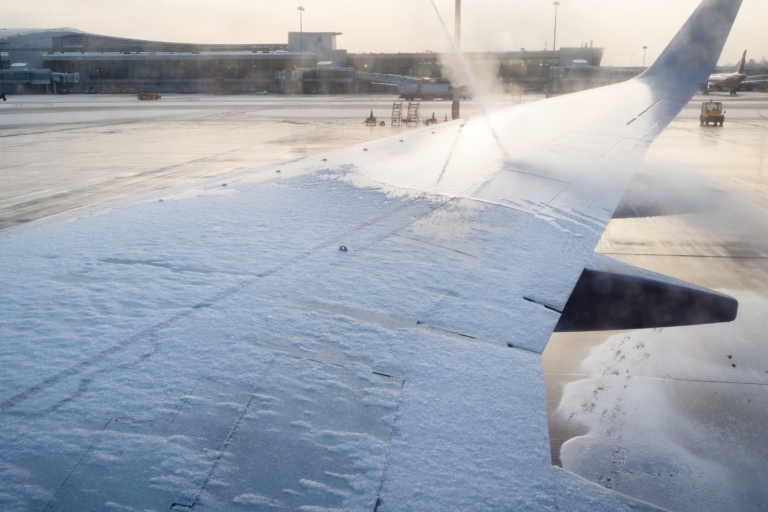 What happens when an aircraft is de-iced?