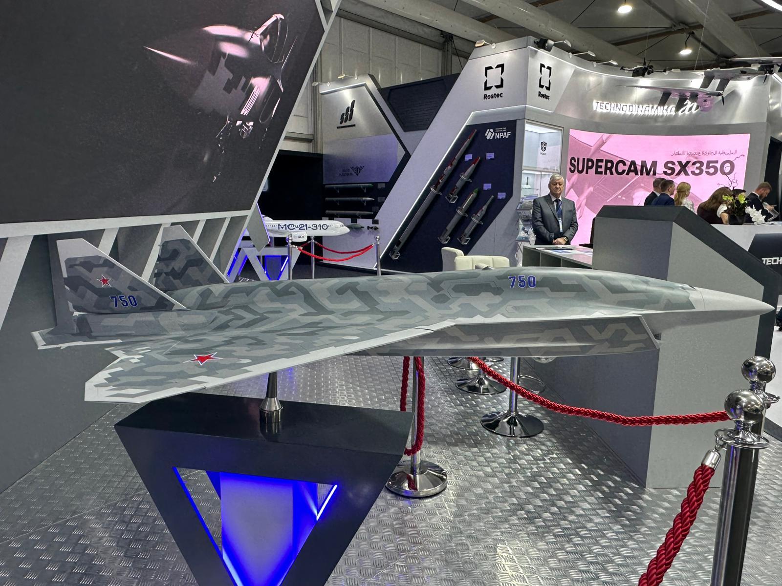 DAS25: Sukhoi unveils uncrewed version of Su-75 'Checkmate' LTA