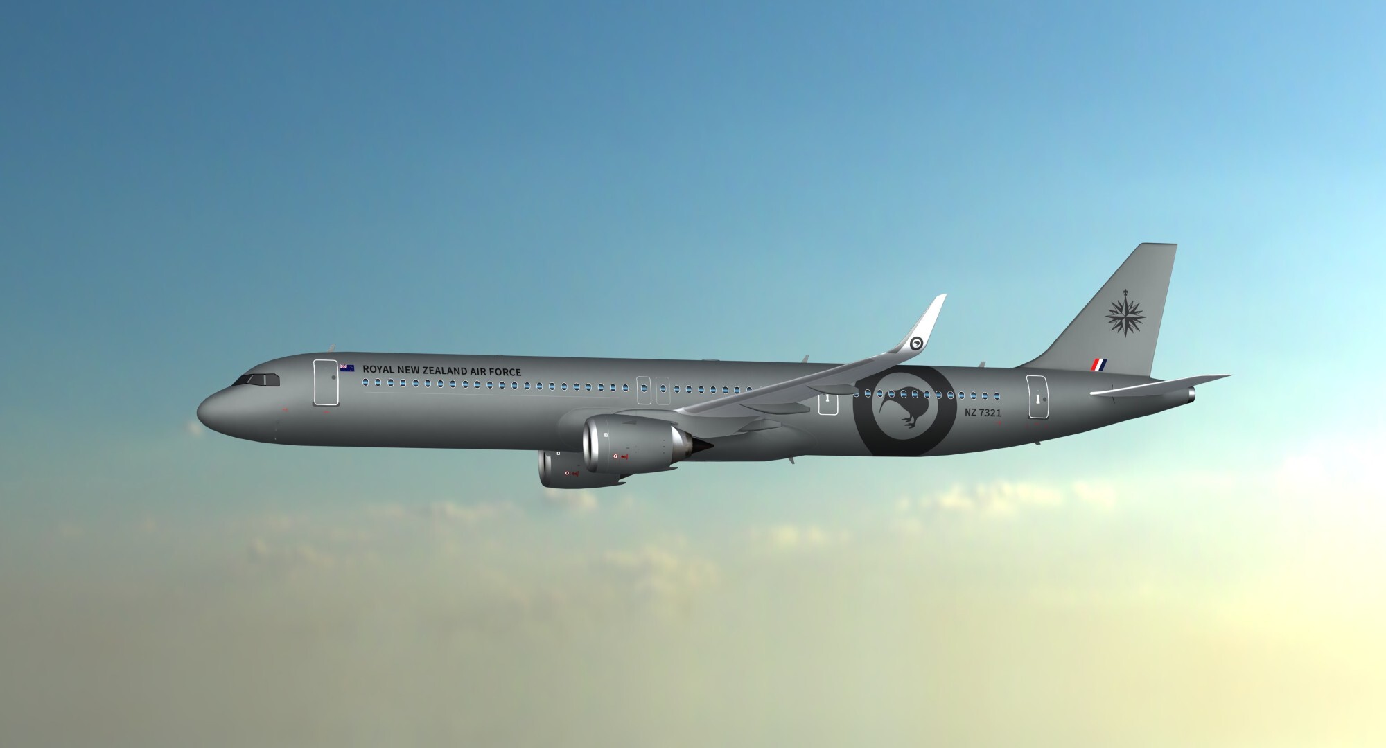 RNZAF unveils new Airbus A321XLR livery with kiwi roundel