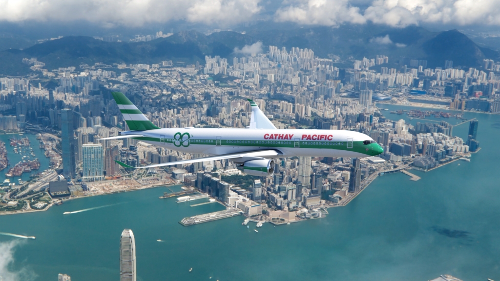 Cathay Pacific marks 80 years with retro 'lettuce leaf sandwich' livery