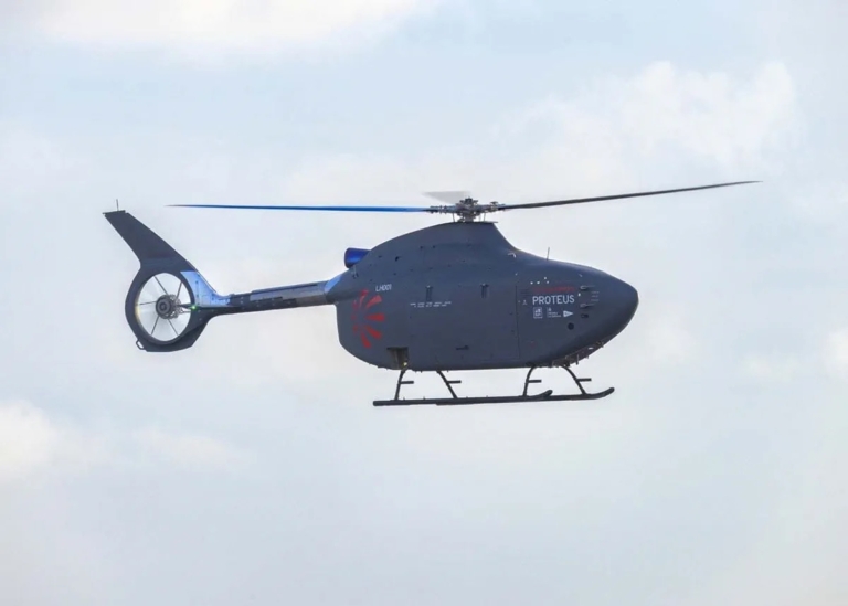 Royal Navy flies its uncrewed helicopter Proteus for the 1st time