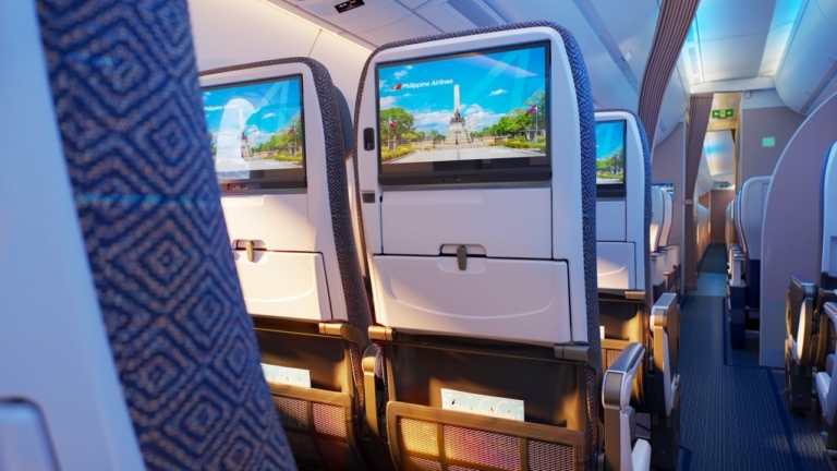 In photo: Philippine Airlines stunning Airbus A350-1000 cabins