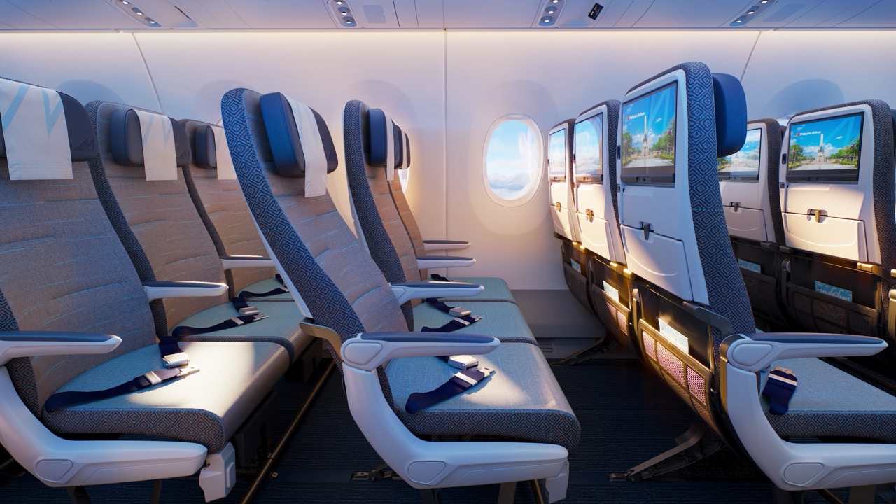 In photo: Philippine Airlines stunning Airbus A350-1000 cabins