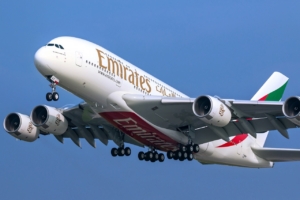 Emirates A380 struck by Iran fire parked at Dubai International