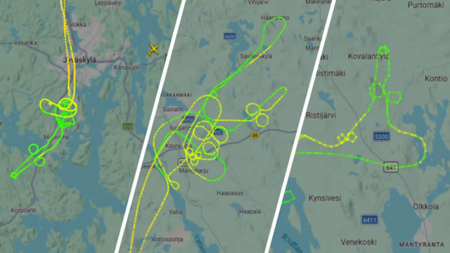 Finnish trainee pilots investigated after drawing phallic flight path